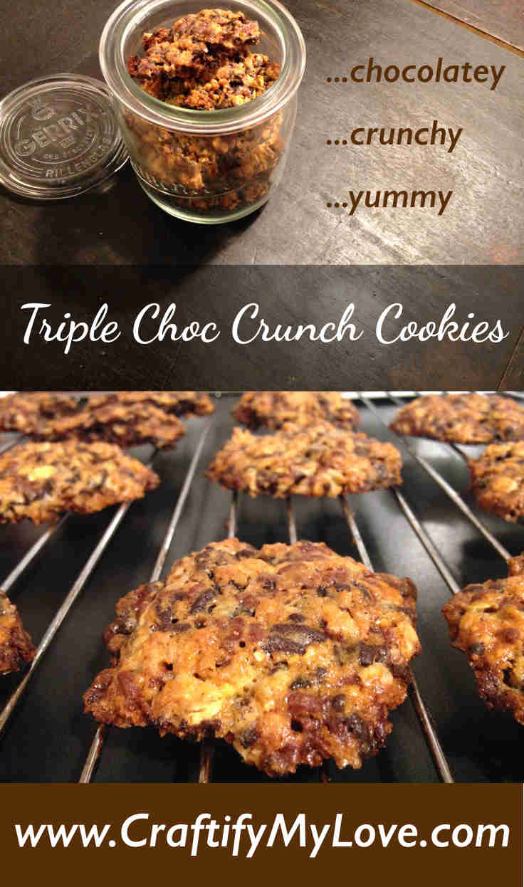 Best-Ever Triple Choc Crunch Cookies + Free Printable | Craftify My Love
