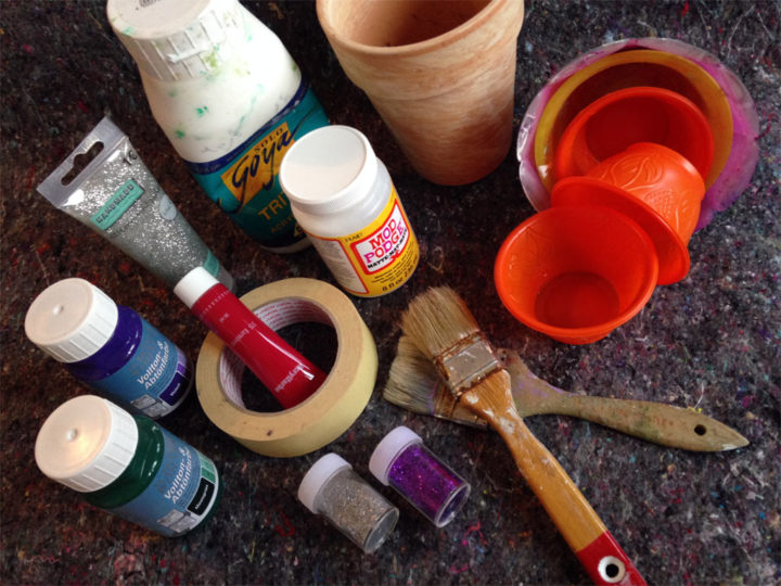 How To: Sparkly Spring Painted Flower Pot | Craftify My Love