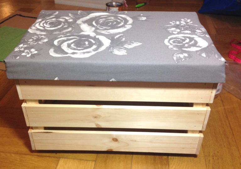 IKEA Hack - Tufted Storage Ottoman | Craftify My Love