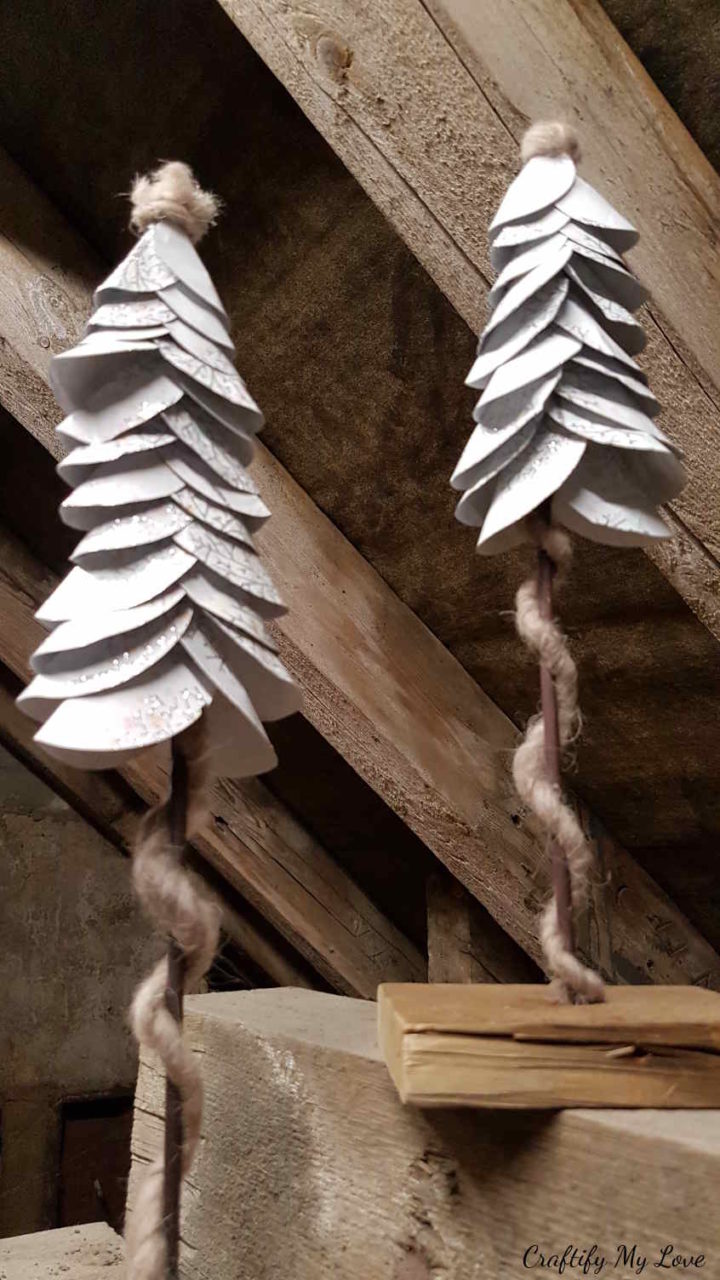 Recycled Wrapping Paper Christmas Tree | Craftify My Love