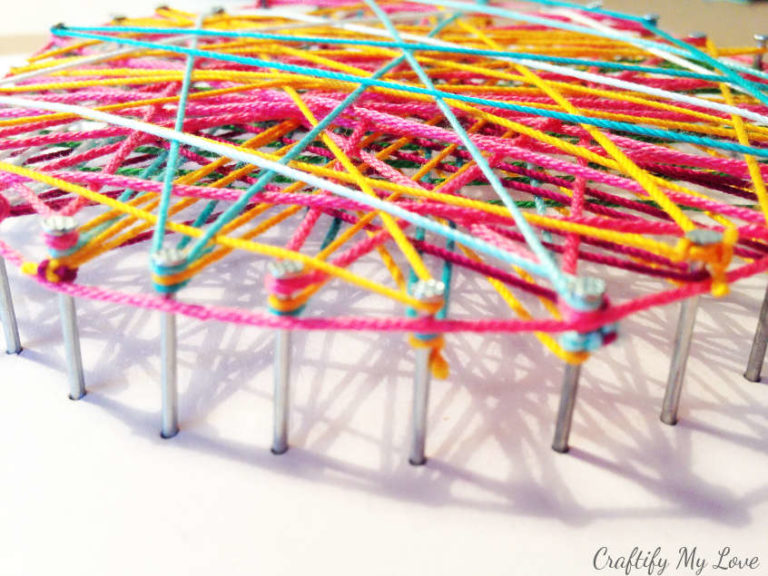 Crocheting Inspired String Art - Craft Room Wall Art | Craftify My Love