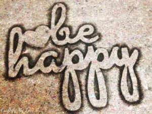 Floral Cardboard Cut-Out Sign: Be Happy | Craftify My Love