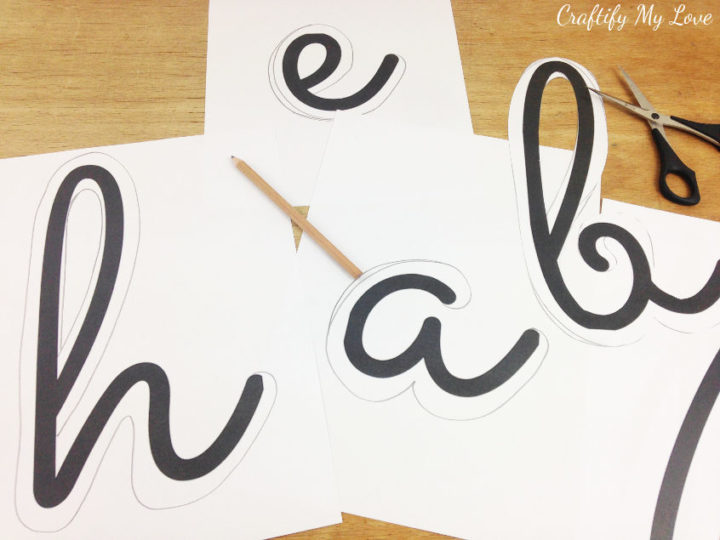 Floral Cardboard Cut-Out Sign: Be Happy | Craftify My Love