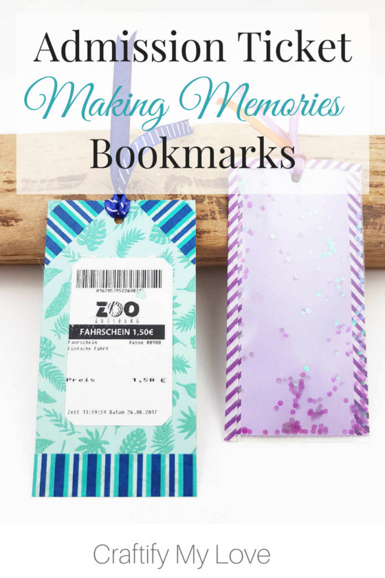 How to Turn Admission Tickets Into a Bookmark | Craftify My Love