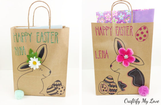 Upcycled Easter Gift Bag - Free Templates Included! | Craftify My Love
