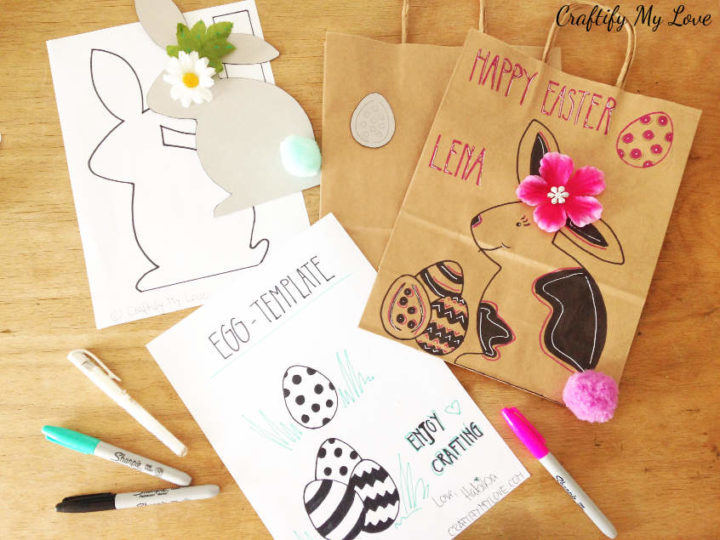 Upcycled Easter Gift Bag - Free Templates Included! | Craftify My Love