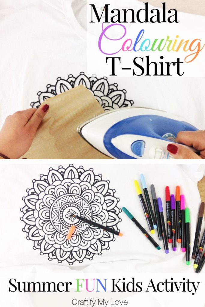 Mandala Colouring T-Shirt - Summer Fun Activity for Kids & Grown-Ups ...