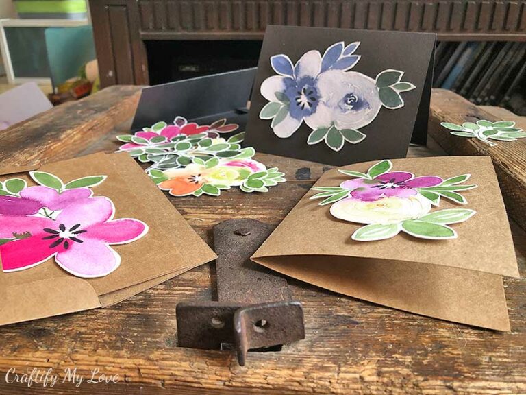 Card Making with Floral Watercolor Cutouts | Craftify My Love
